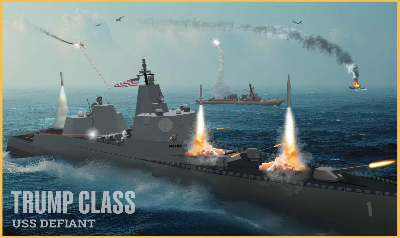 President Unveils 'Trump Class' Of Warships, Huntington Ingalls Shares ...